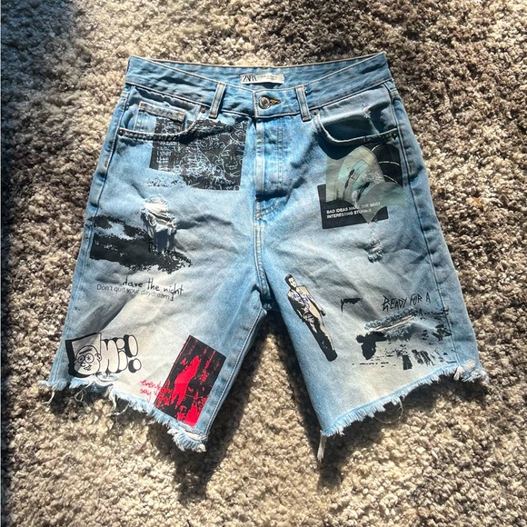 Zara | Shorts | Zara Distressed Jorts 3w | Poshmark